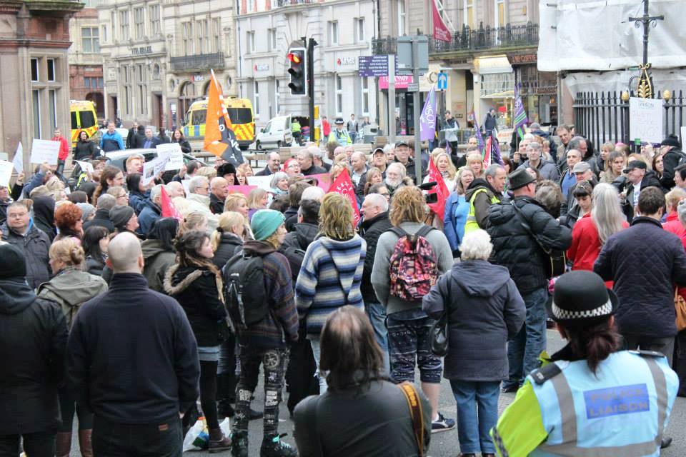 Protests at £156m council cuts meeting - JMU Journalism
